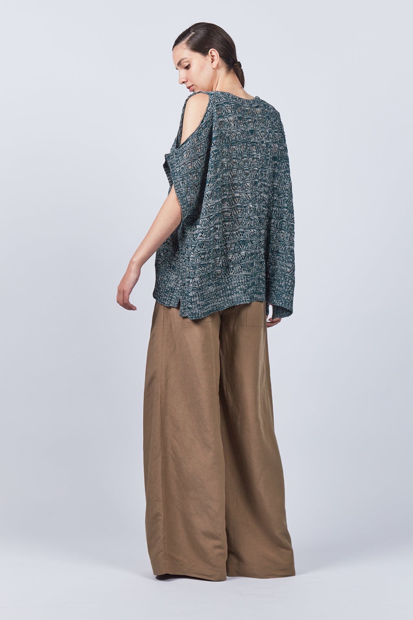 Baylee Poncho in Jade Green Melange: Unique and Stylish | Sitka Semsch